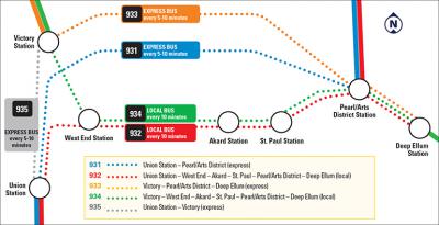 Downtown Dallas Dart Rail Map