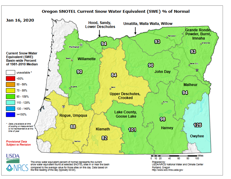 Winter Storms Push Oregon Snowpack Back Up To Near Normal Levels | KLCC Winter Storms Push Oregon Snowpack Back Up To Near Normal Levels | KLCC