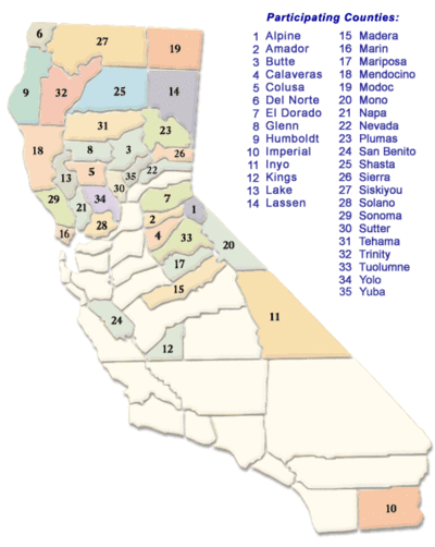 Map Of Northern California Counties And Cities