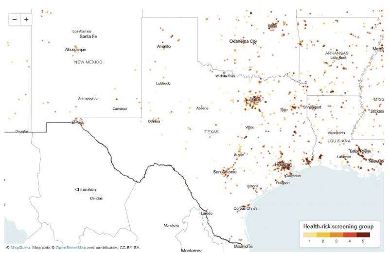 Light Pollution Map Texas