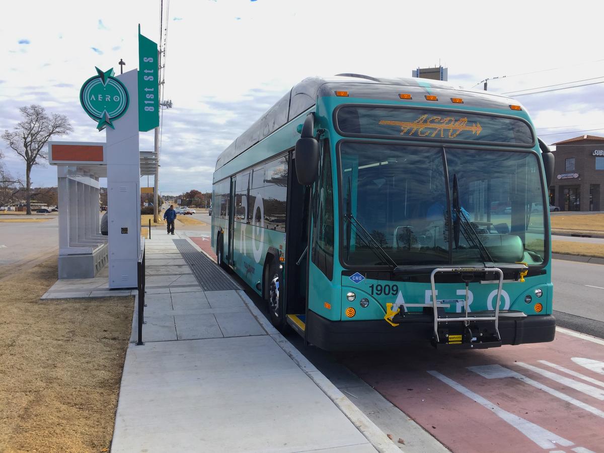 Riders Try out Aero Bus Rapid Transit Service | Public Radio Tulsa