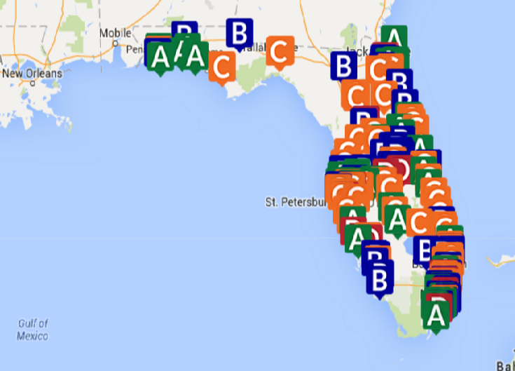 Florida Hospitals Map