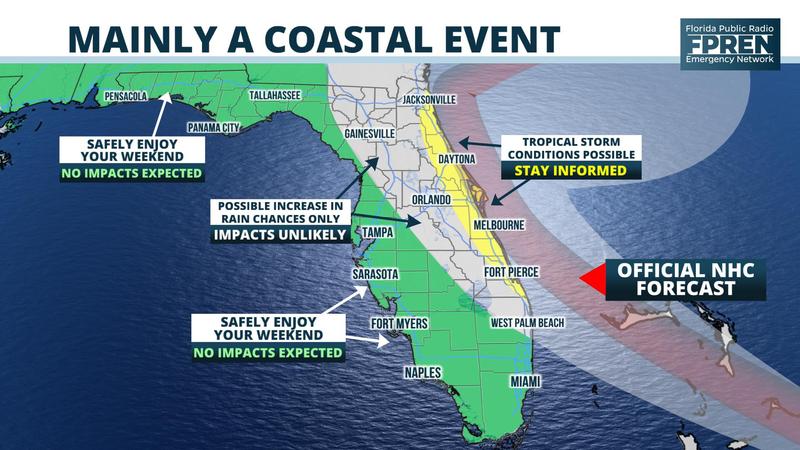 Tropical Storm Watches Issued Along Floridas Space And Treasure Coasts