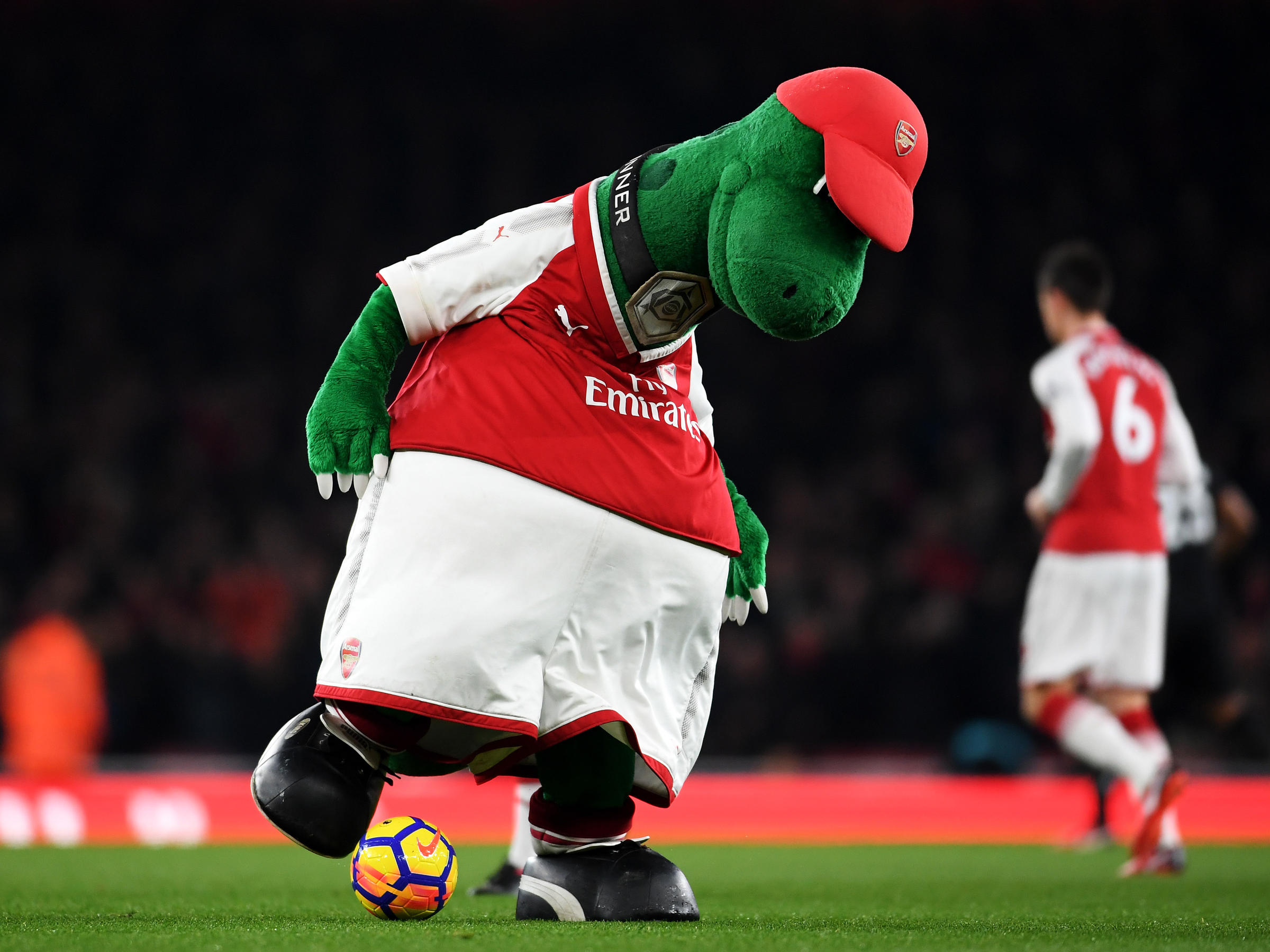 Arsenal Player Offers To Pay For Gunnersaurus' Salary After Mascot Was ...