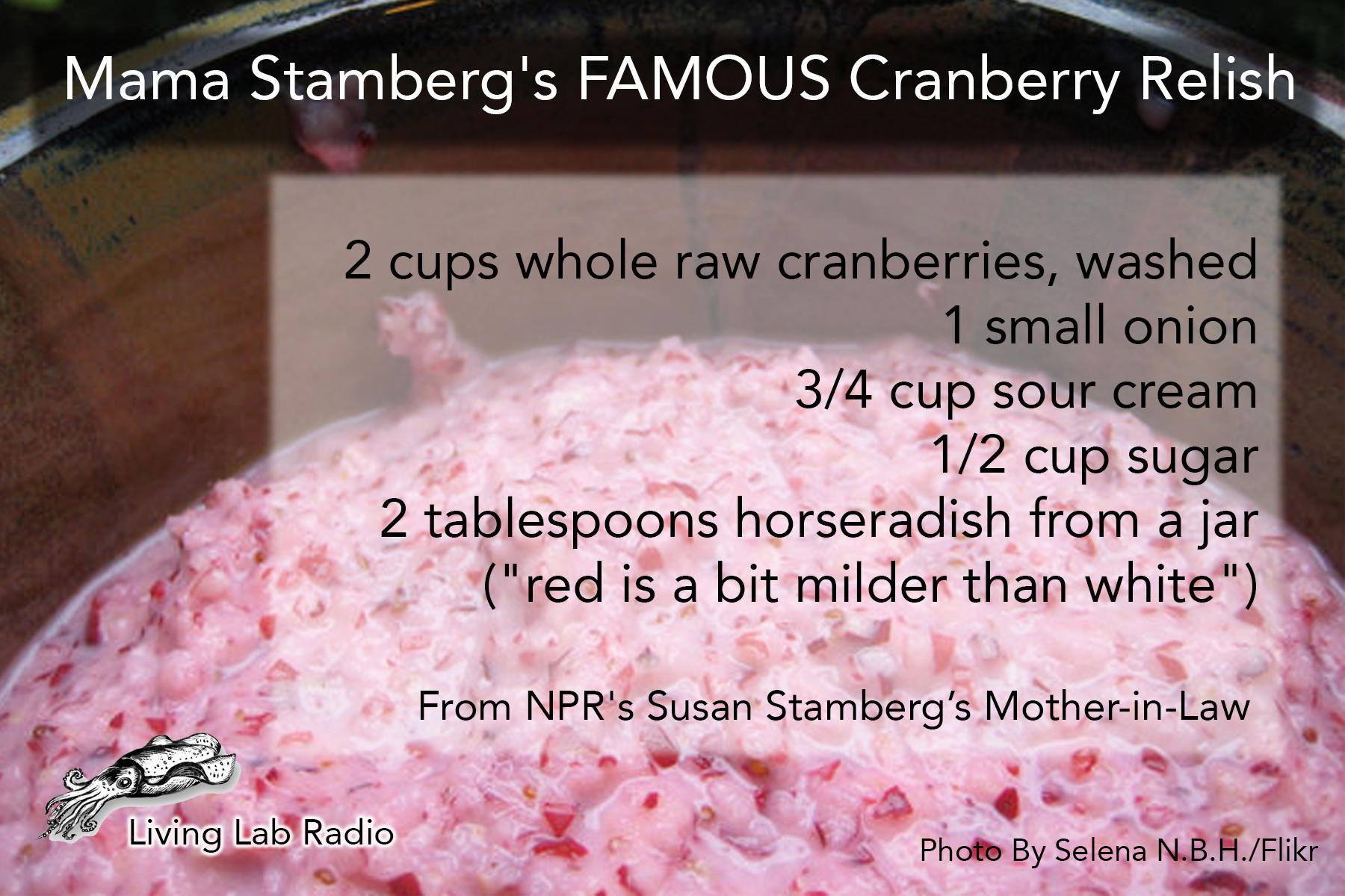 This relish has a tangy taste that cuts through and perks up the turkey ...