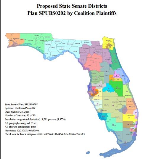 Florida State Senate District Map