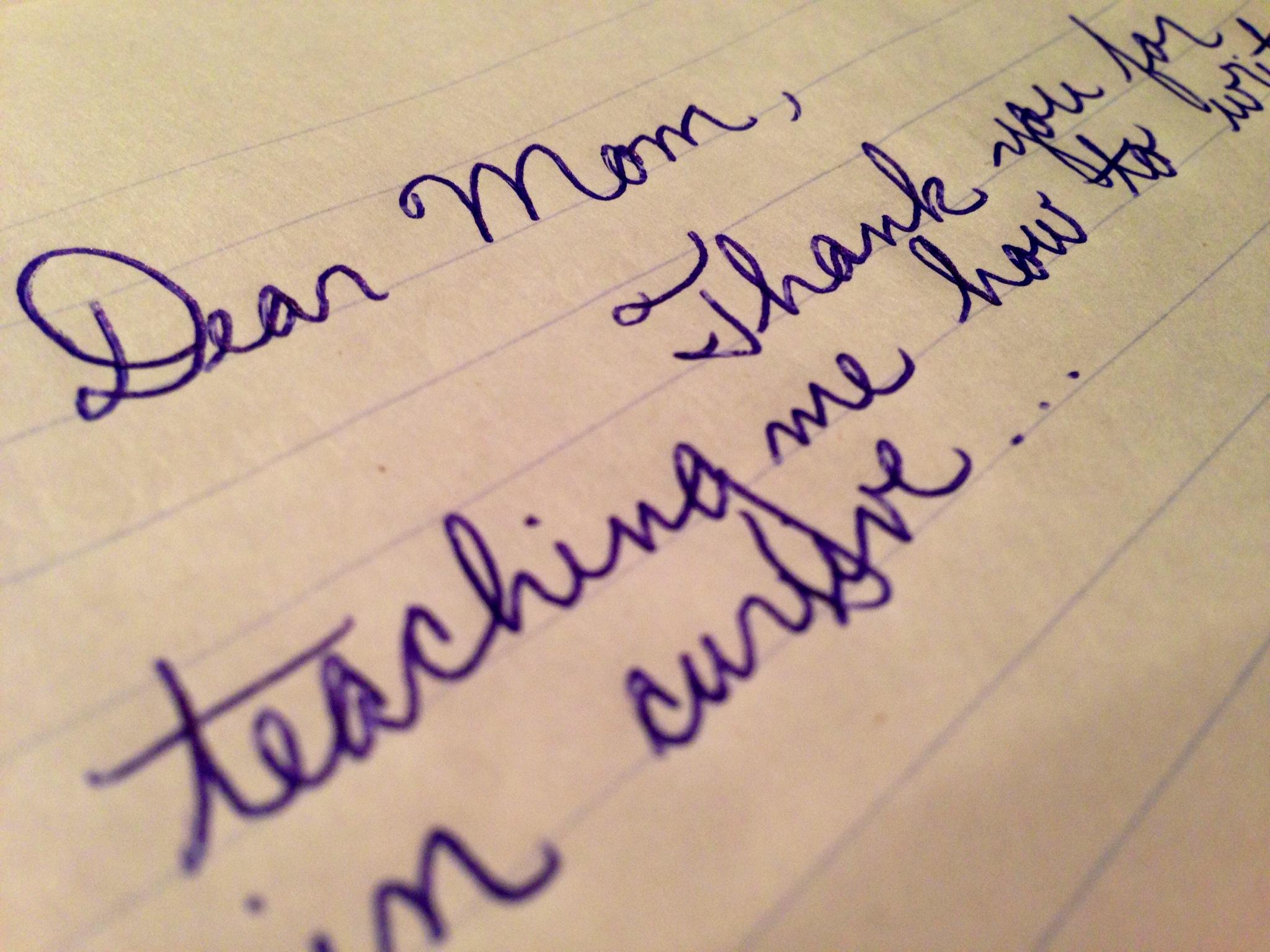 One In Cursive Writing