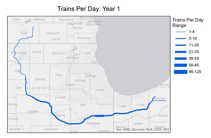 Great Lakes Basin Railroad Releases Daily Traffic Estimates | WNIJ and WNIU Great Lakes Basin Railroad Releases Daily Traffic Estimates | WNIJ and WNIU